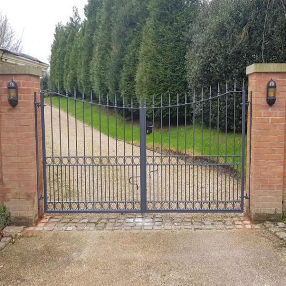 Wrought Iron Entrance Gate Rod Design For Driveway custom ironwork