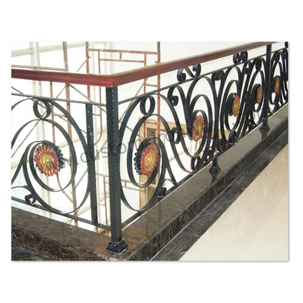 Antirust and durable wrought iron custom balustrade custom ironwork