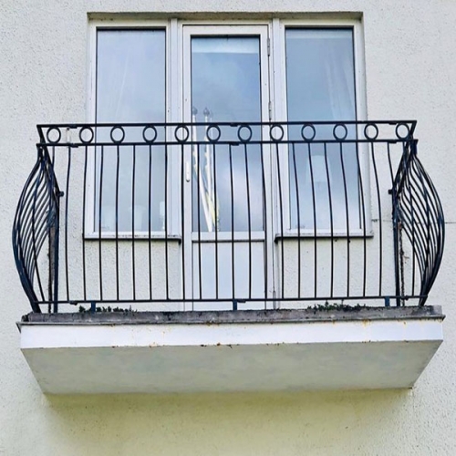 Simple Style Square Tube Welded Wrought Iron Custom Balcony Balustrade ...
